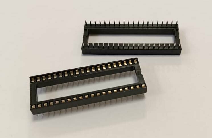 Линейка 12 шт, Панелька для микросхем SCL-40, DIP-40, шаг 2,54 мм, 40 контактов