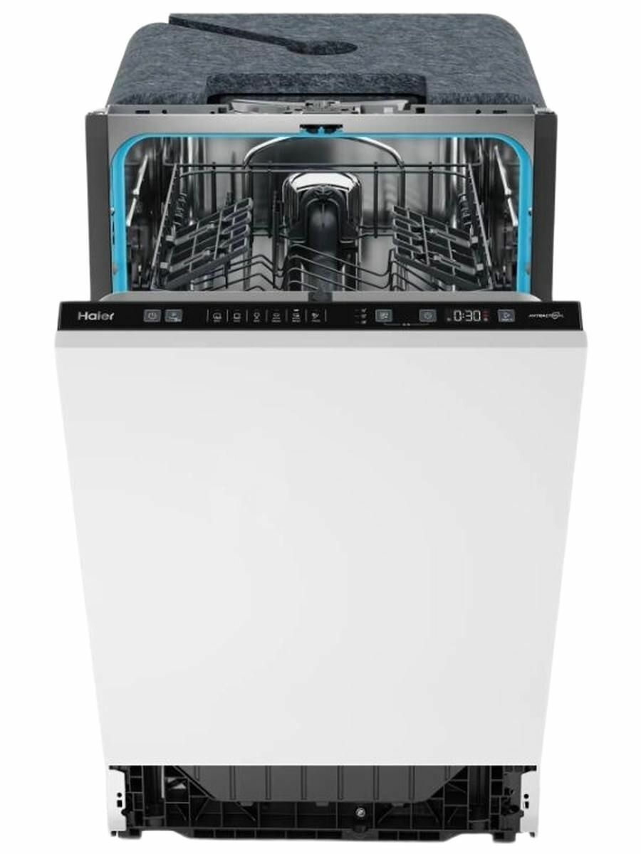 Посудомоечная машина 45 встраиваемая Haier HDWE9-591RU, Класс А, вместимость 9 комплектов, 6 программ работы