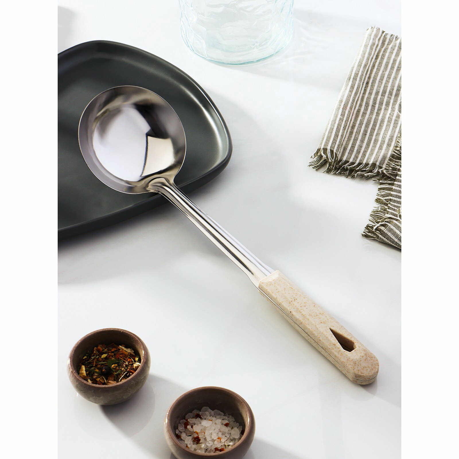 Половник из нержавеющей стали "Соната", 150 мл, 34 см, цвет: хромированный