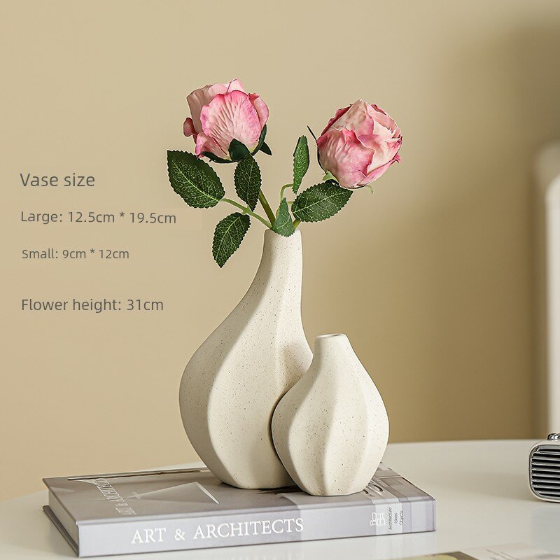 Керамические вазы-украшения, элитные, в современном и простом стиле, белое искусство, декор для тумбы под телевизор,