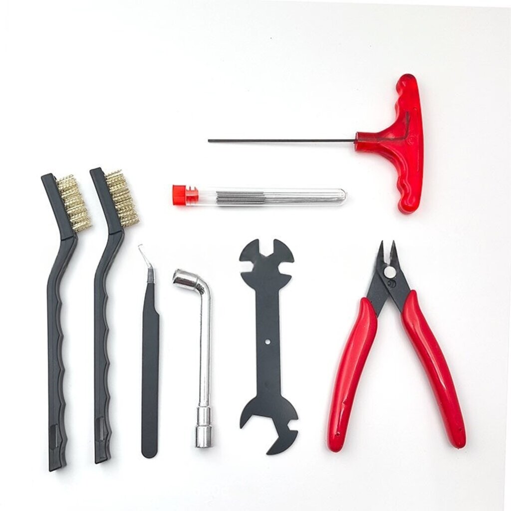 Принадлежности для 3D-принтера Очистка сопел экструдера Многофункциональный ключ Пинцет