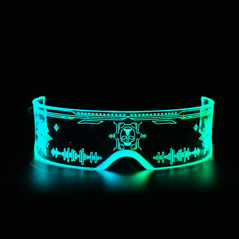 Научно-фантастические светящиеся очки, реквизит для клубной и музыкальной атмосферы, высокотехнологичные очки, красочные и крутые светящиеся очки.