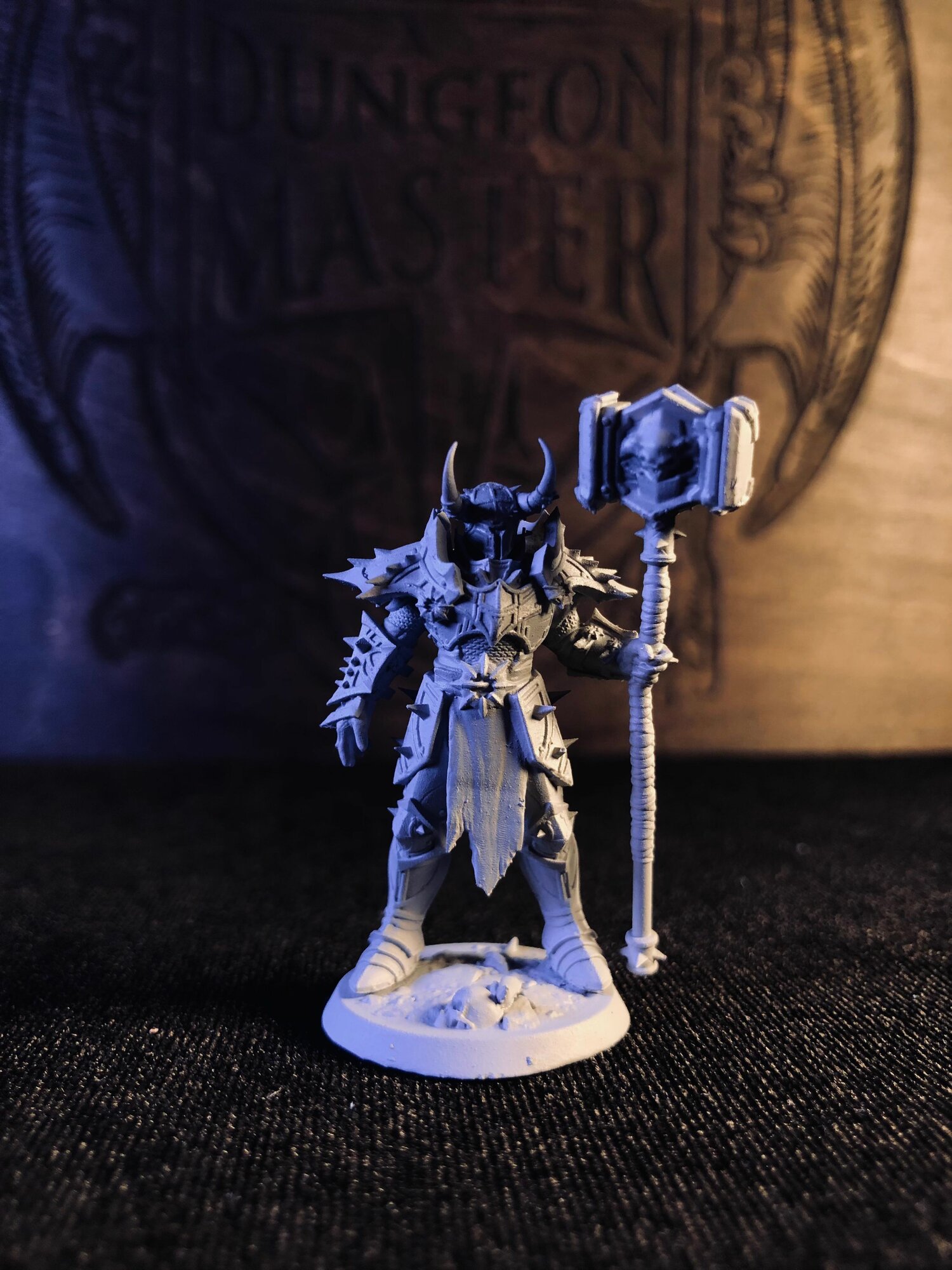 Адский рыцарь с молотом - Миниатюра для настольных игр DnD, ДнД, Dungeons & Dragons, Pathfinder.