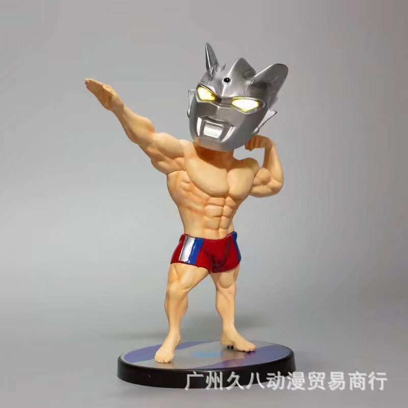 Протеиновый порошок, здоровенный мускулистый мужчина, отвратительный фитнес-мастер, Заку, светящаяся статуя Камен Райдера, фигурка, модель