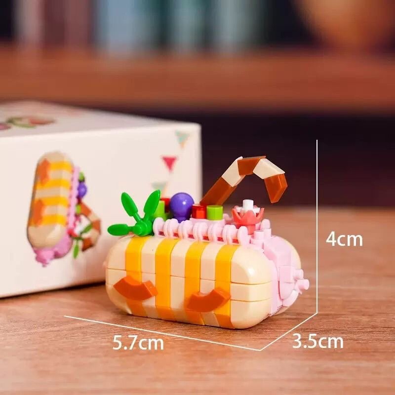 Набор для самостоятельного изготовления торта на день рождения из микрочастиц, совместимый с LEGO, игрушка для мальчиков и девочек.