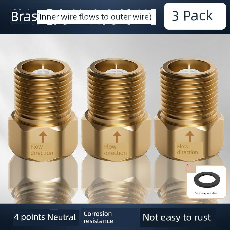 Медный обратный клапан для унитаза, односторонний клапан для водопровода в ванной, универсальный обратный клапан для