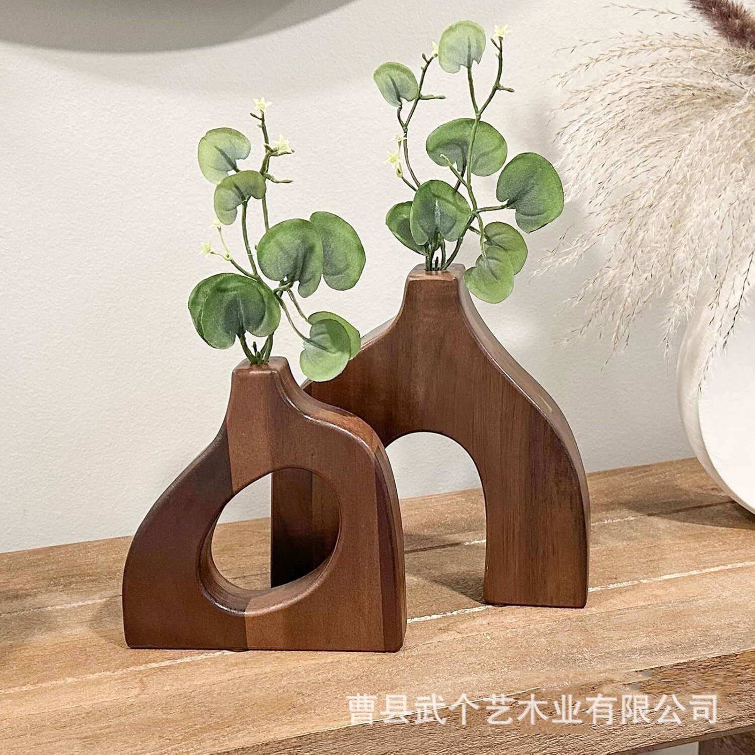 Креативное домашнее украшение, деревянные орнаменты, скандинавский стиль, деревянные поделки, ваза для отеля, гостевого дома, гостиной
