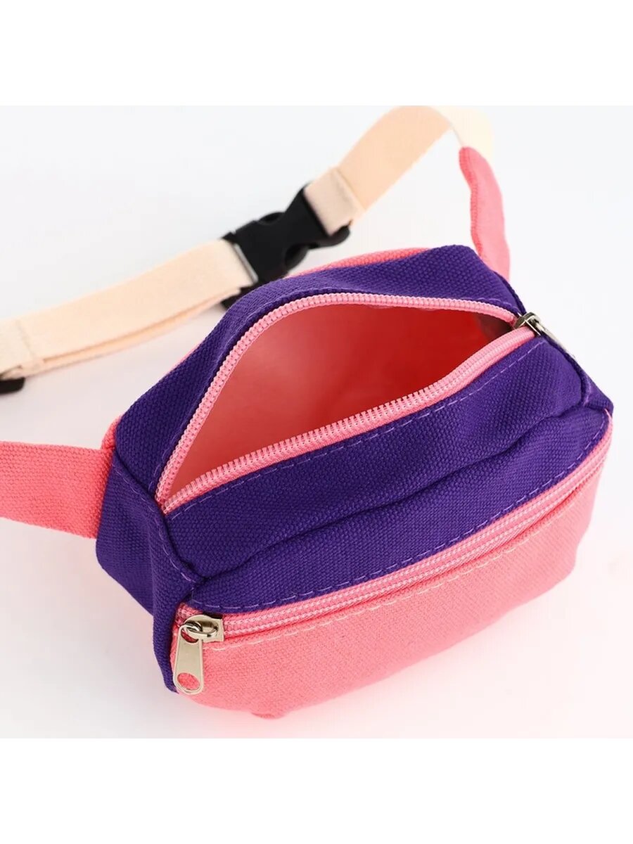 Непринужденная детская поясная сумка: розовый фиолетовый