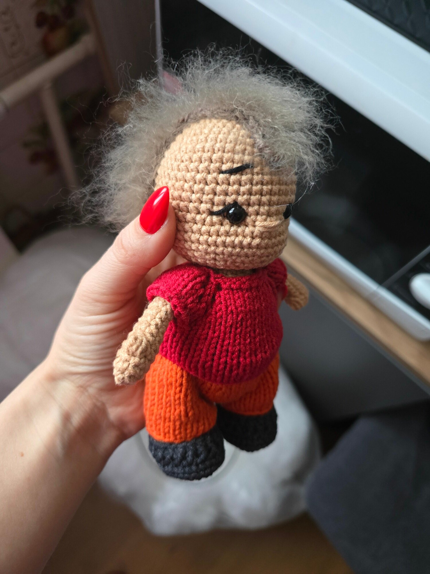 Интерьерная Кукла вязаная ручной работы/ кукла вязаная