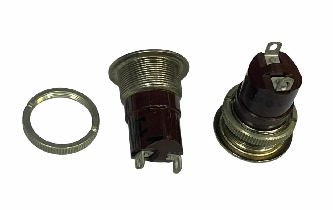 К1-1 (20мм диаметр, карболит, OFF-(ON) переключатель кнопочный, 1шт