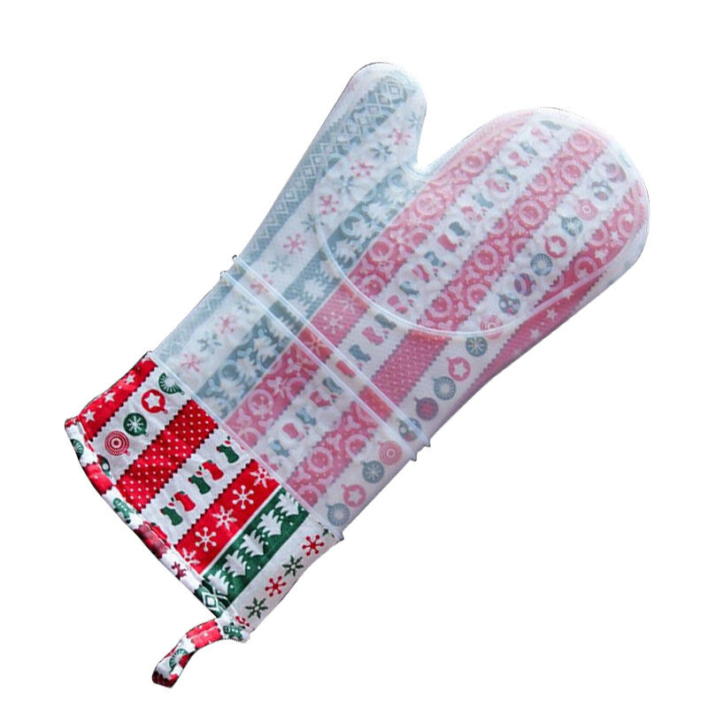 Рождественский подарок Nine Likes, бытовые термостойкие Многослойные теплоизоляционные перчатки, силиконовые