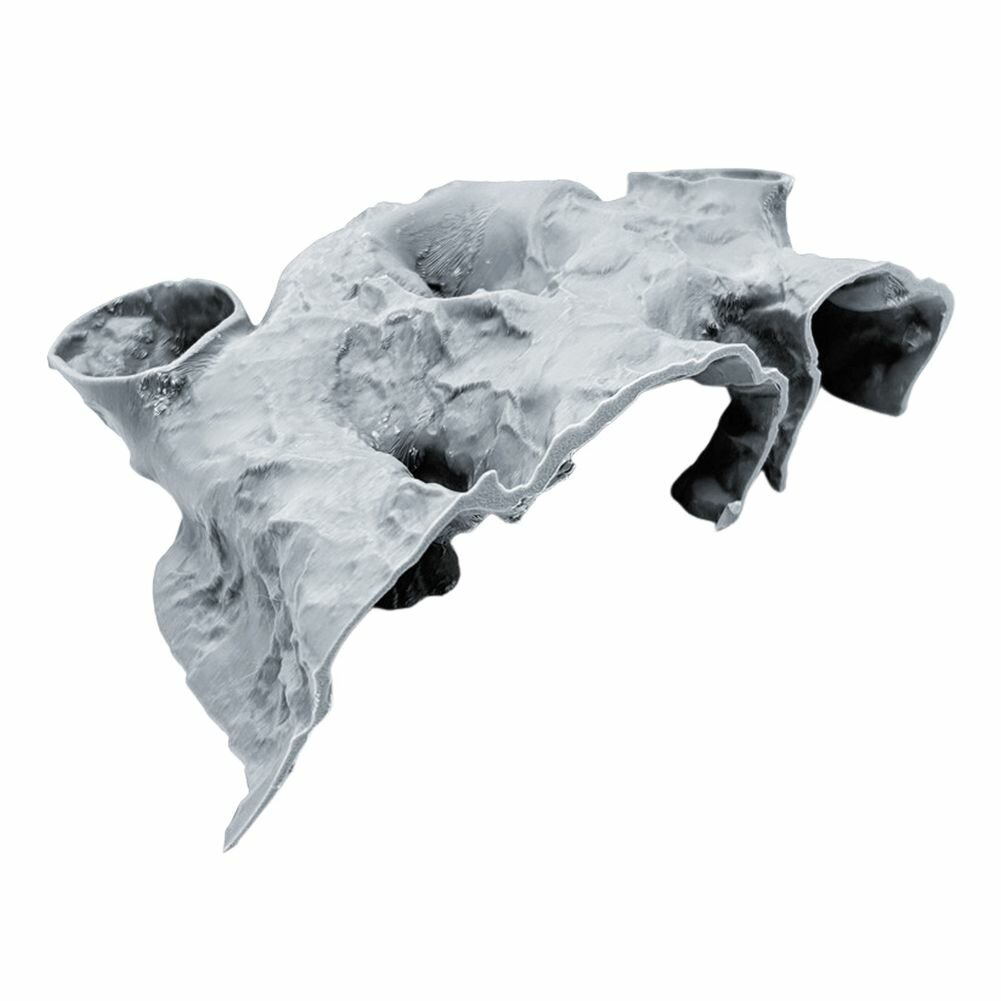 Серая пещера для сомиков Pleco из PLA, размер S (15 8 5 см)