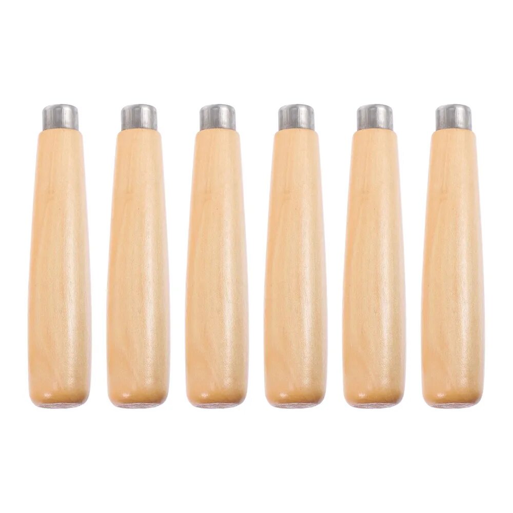 Прочные деревянные ручки для обработки материалов, практичные и долговечные, 6 штук, размер 9,00 1,80 1,80 см