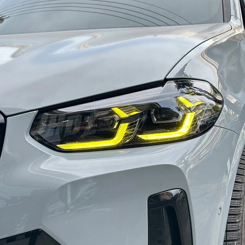 Желто-белый светодиодный модуль платы Angel Eye DRL для BMW X3 G01 X4 G02 X3M X4M F97 F98 LCI Лазерная светодиодная фара дневного света Euro Version, Yellow