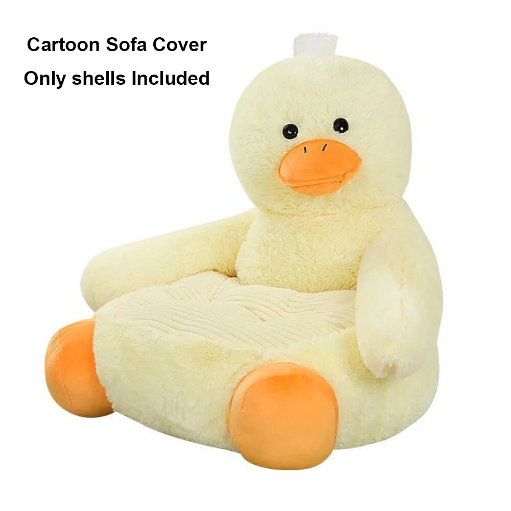 Маленький диван-кресло с изображением панды, мягкий удобный детский диван-кресло с медведем, эргономичный диван с медведем, уткой, животным, хлопковый моющийся диван