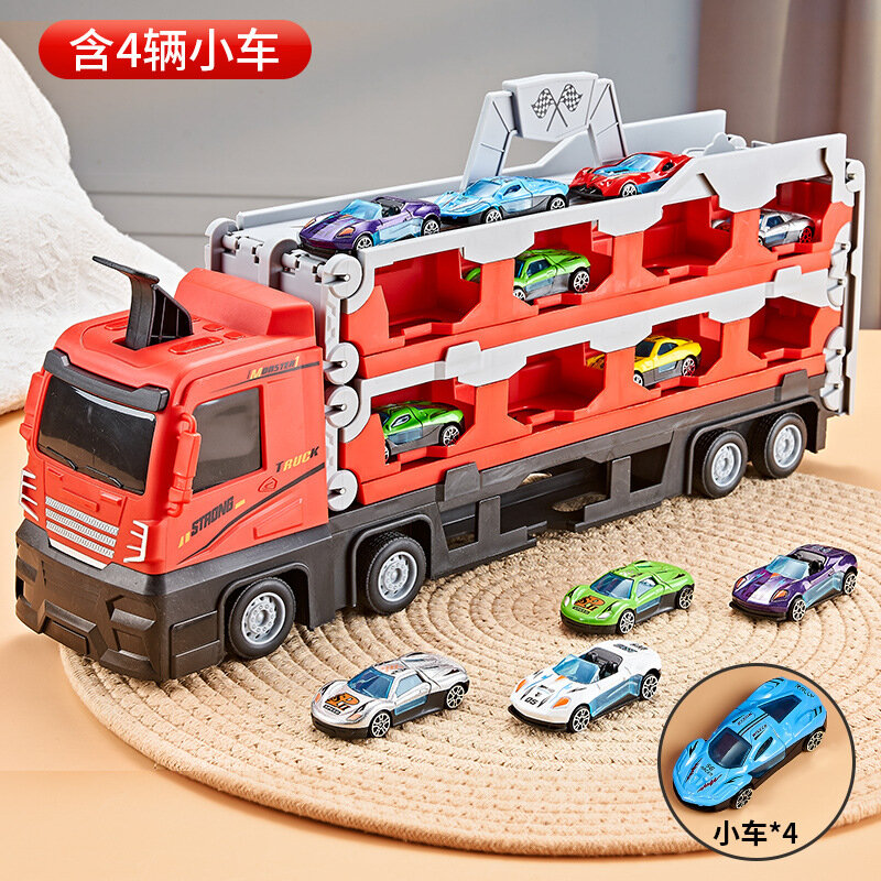 Трансформирующаяся игрушечная машина, транспортное средство, складная трасса, выбрасывание, маленькая машина из сплава, подарок для мальчиков, оптовая продажа