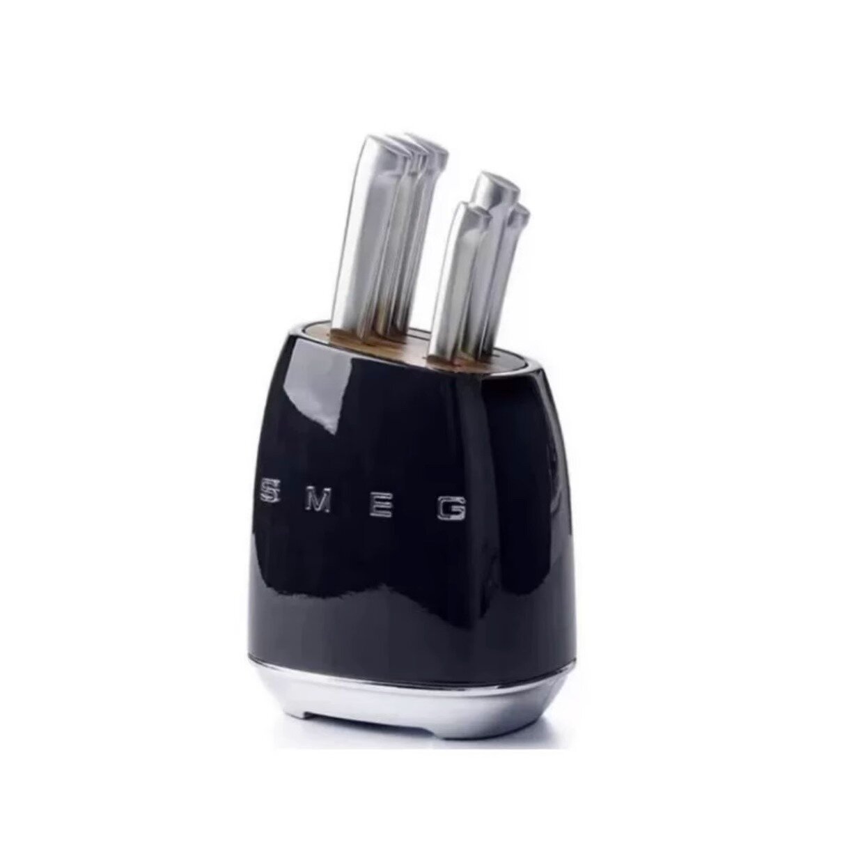 В наличии (8 цветов) Набор кухонных ножей SM-EG кремового цвета с винтажной подставкой для ножей из нержавеющей стали.