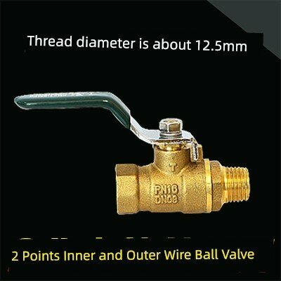 Медный шаровой кран Yongdexin с внутренней и внешней резьбой, малый воздушный клапан для компрессора, пневматический