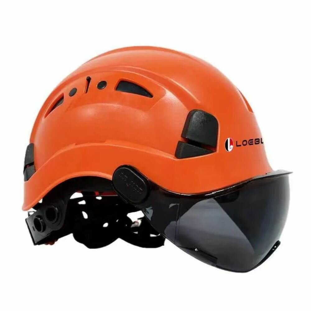 Каска для наружного строительства с очками выше по течению, альпинизм, высотный спасательный защитный шлем