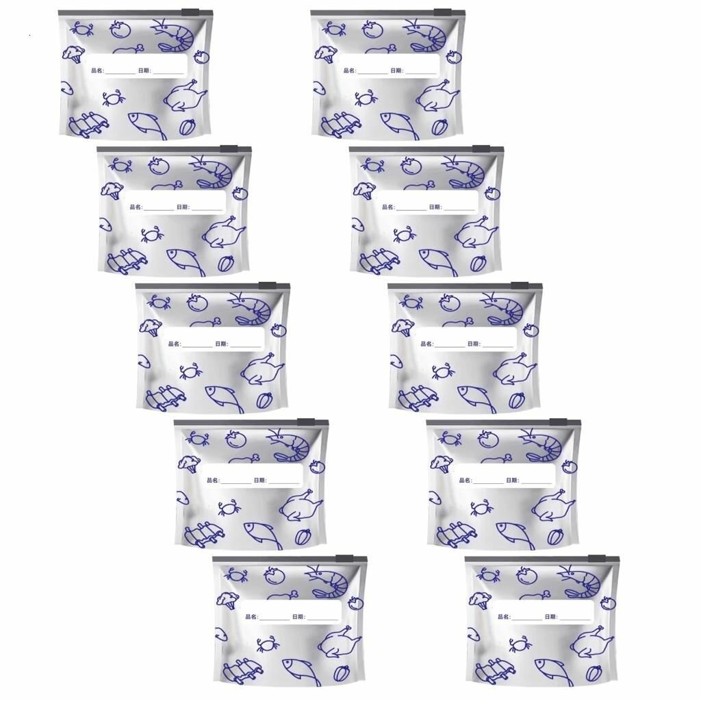 Алюминиевые пакеты для хранения (10 шт), Средний размер 10 упаковок