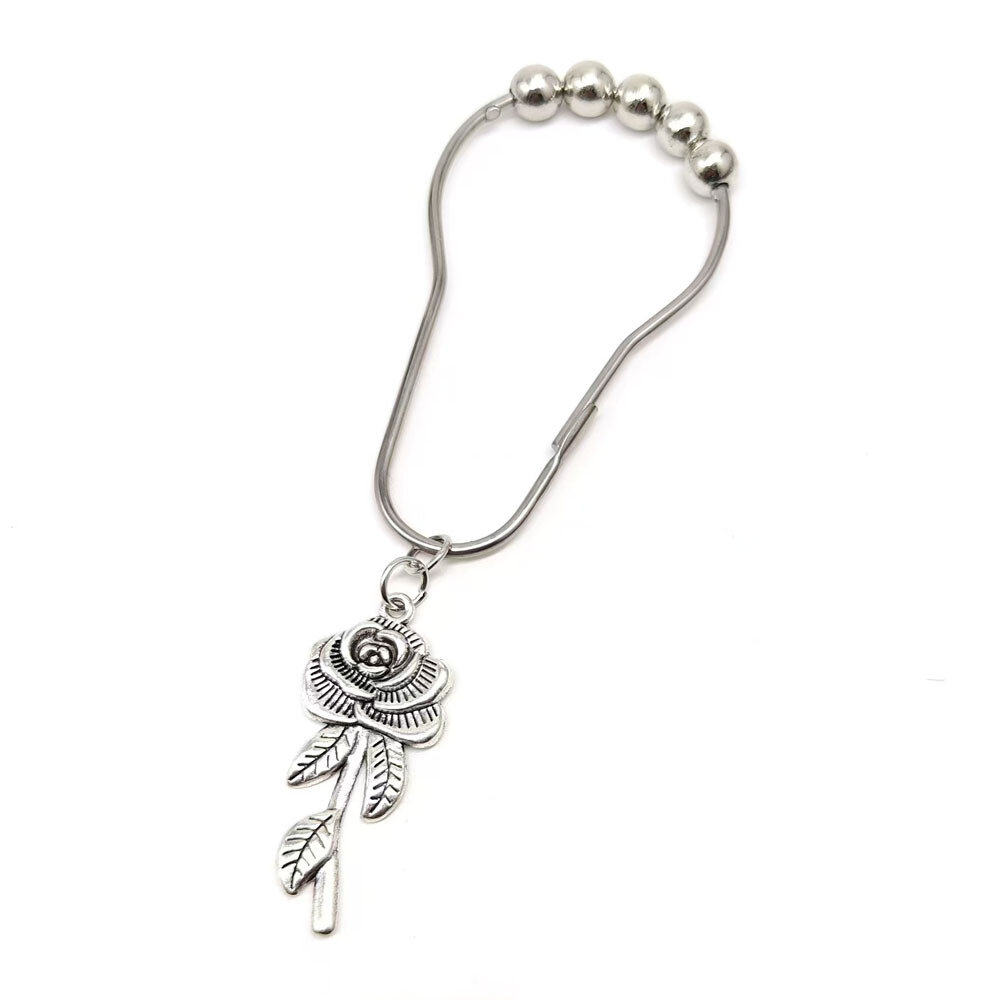 Трансграничный горячий сплав розы для занавеса для душа крючок декоративная занавеска для душа с шариками из