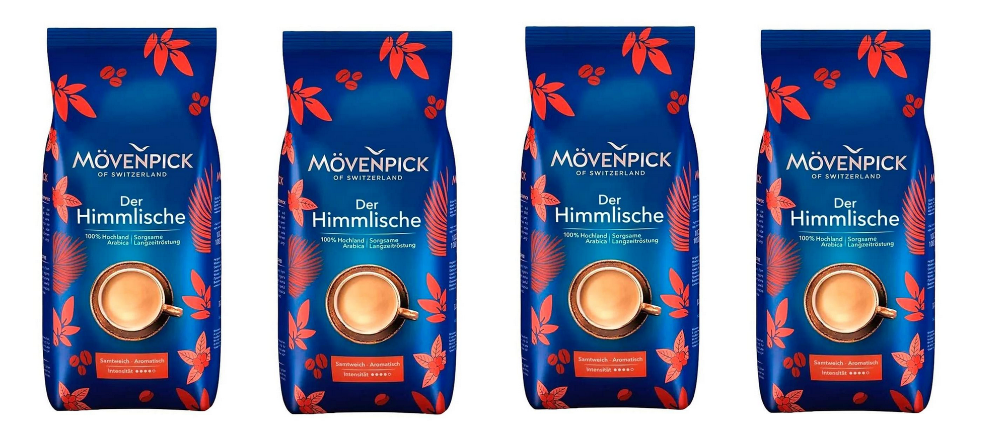 Кофе MOVENPICK der Himmlische в зернах, натуральный, 1 кг - 4 штуки