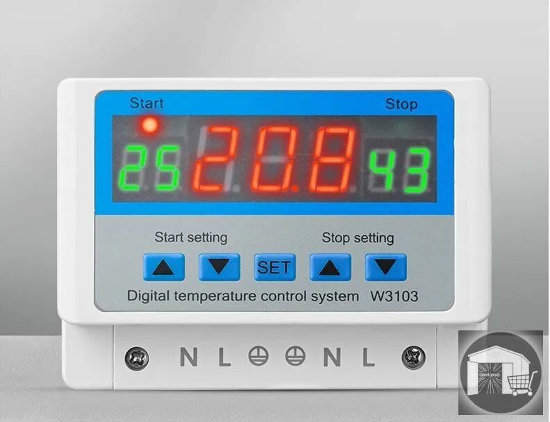 Терморегулятор/термостат до 6000Вт Универсальный, Для кондиционеров, белый