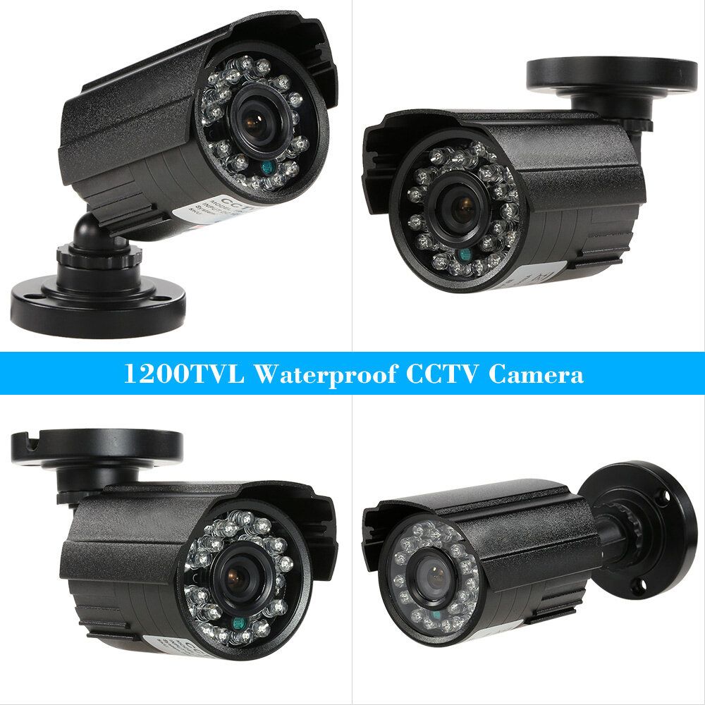 1200TVL CCTV камера 24 ИК лампы ночного видения 1/3" CMOS IR-CUT водонепроницаемая для домашней безопасности