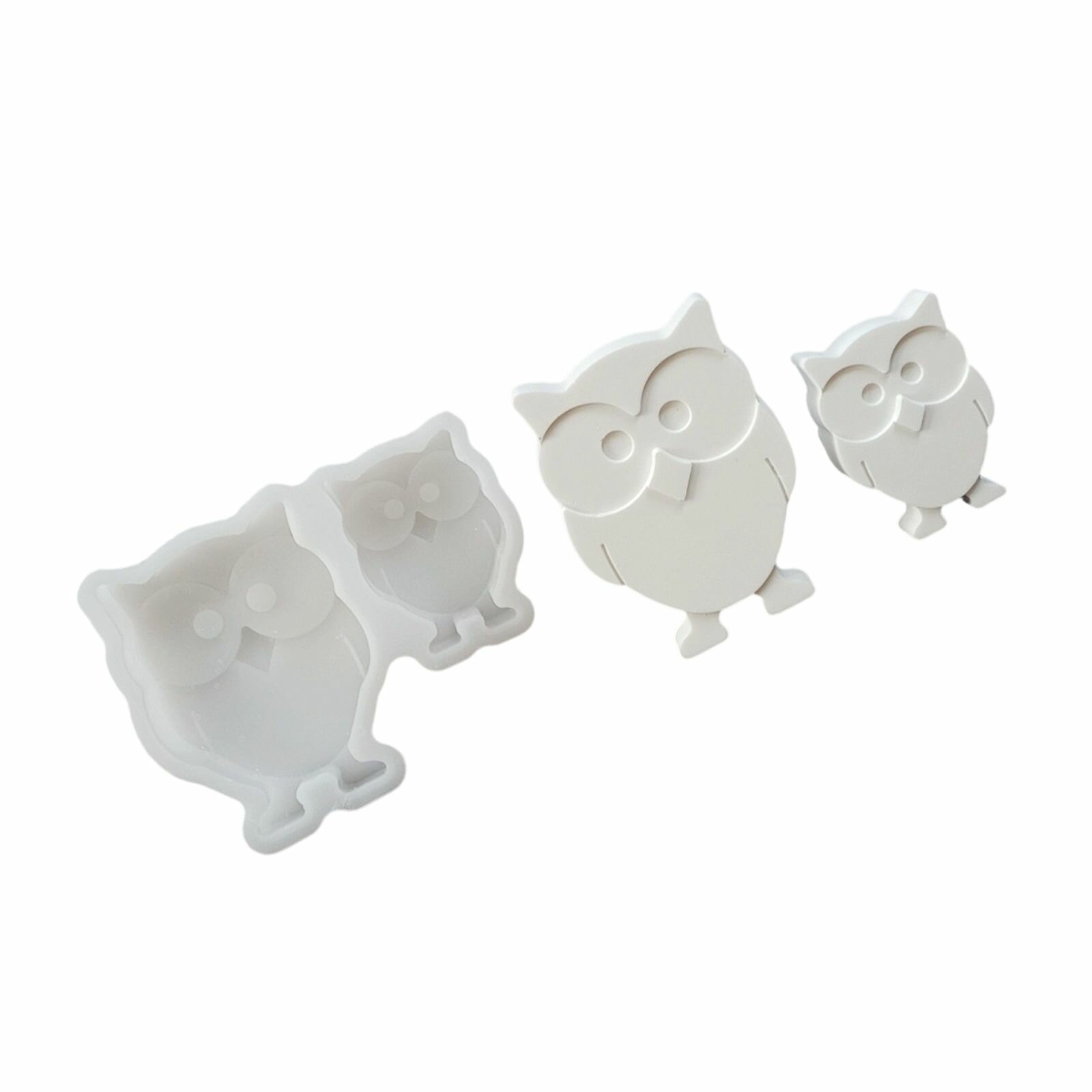 Силиконовая форма для творческого создания свечей и мыла в форме совы с большими глазами