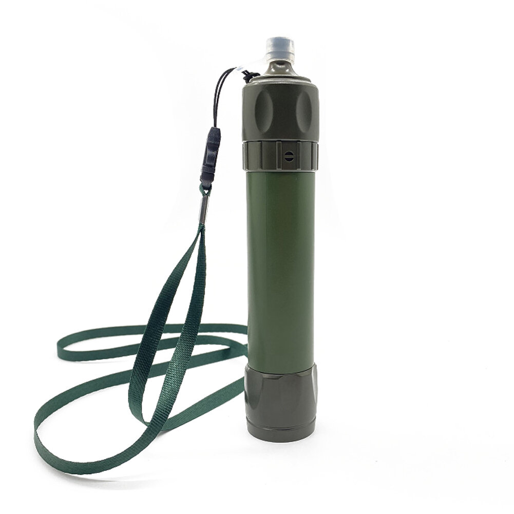 Flushable Water Filter Straw Portable Outdoor Water Purification Straw Hiking Mountaineering Camping Emergency Survival 1000-2000L 0.01 micron ABS Hollow Fiber Ultrafiltration Membrane Carbon Fiber 170*33mm 70g 1 Filter Straw with Lanyard