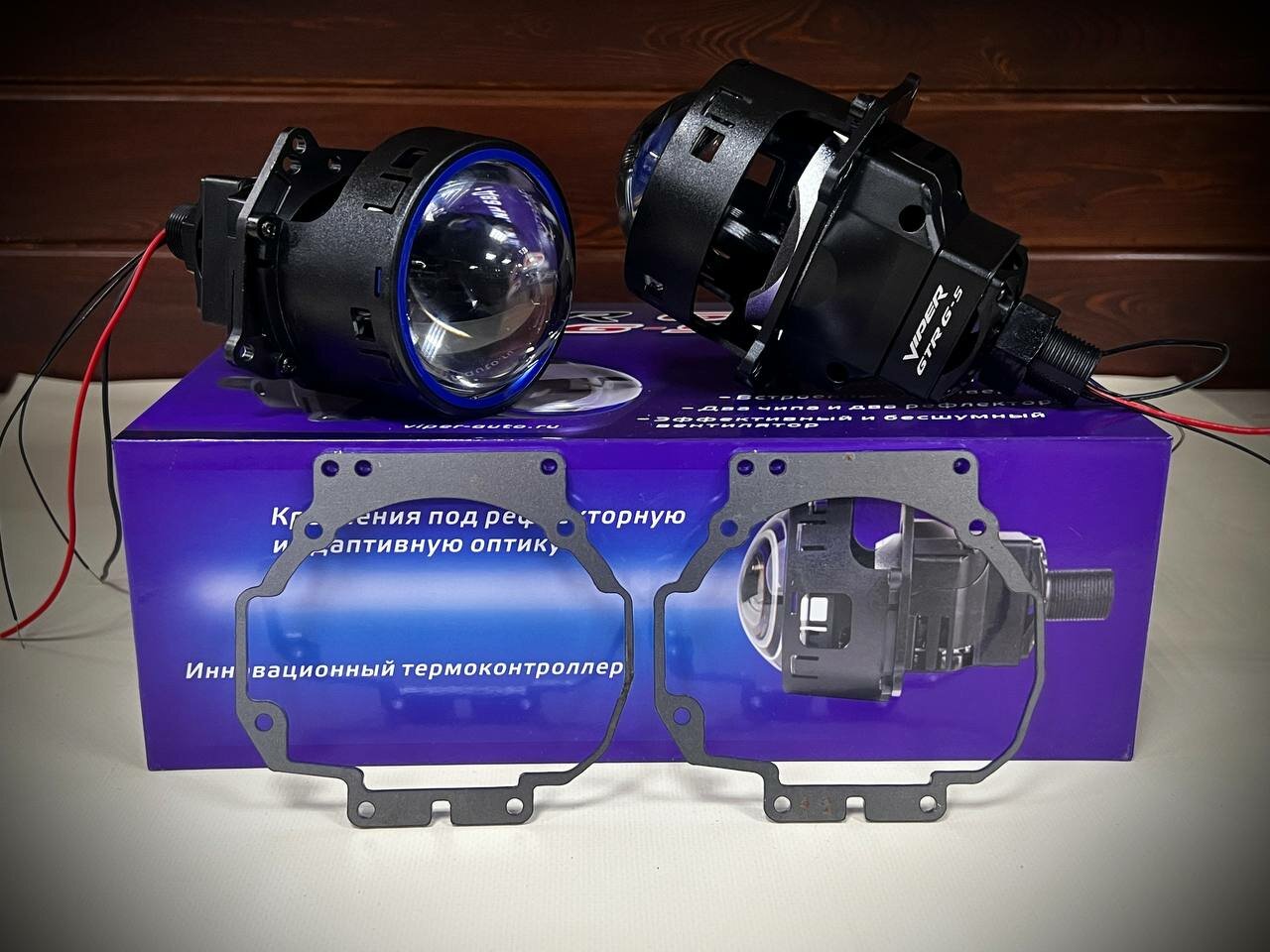 Bi Led линзы Viper GTR G5 для Toyota Camry (XV40) 2006-2009 / Ближний 75W, Дальний 85W, Светодиодные Би Лед модули камри 40