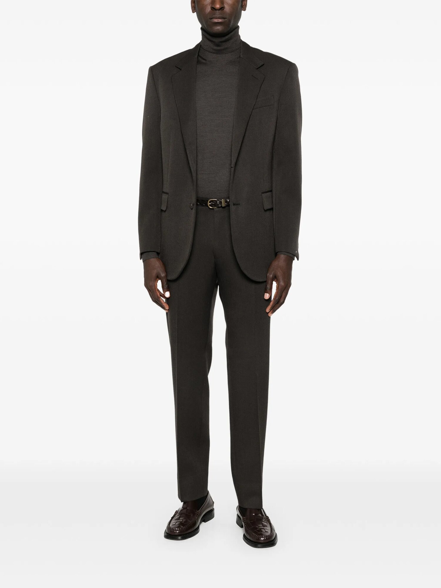 Брюки Corneliani Belt-loop pocket trousers, размер 54, коричневый — фото 1