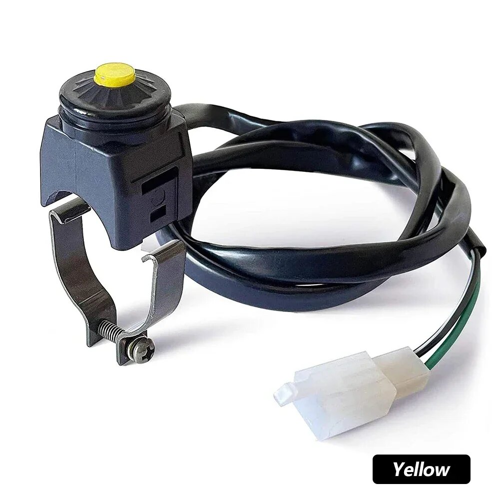 Выключатель запуска и выключения мотоцикла, кнопка NO/OFF, часто открытый электрический Желтый