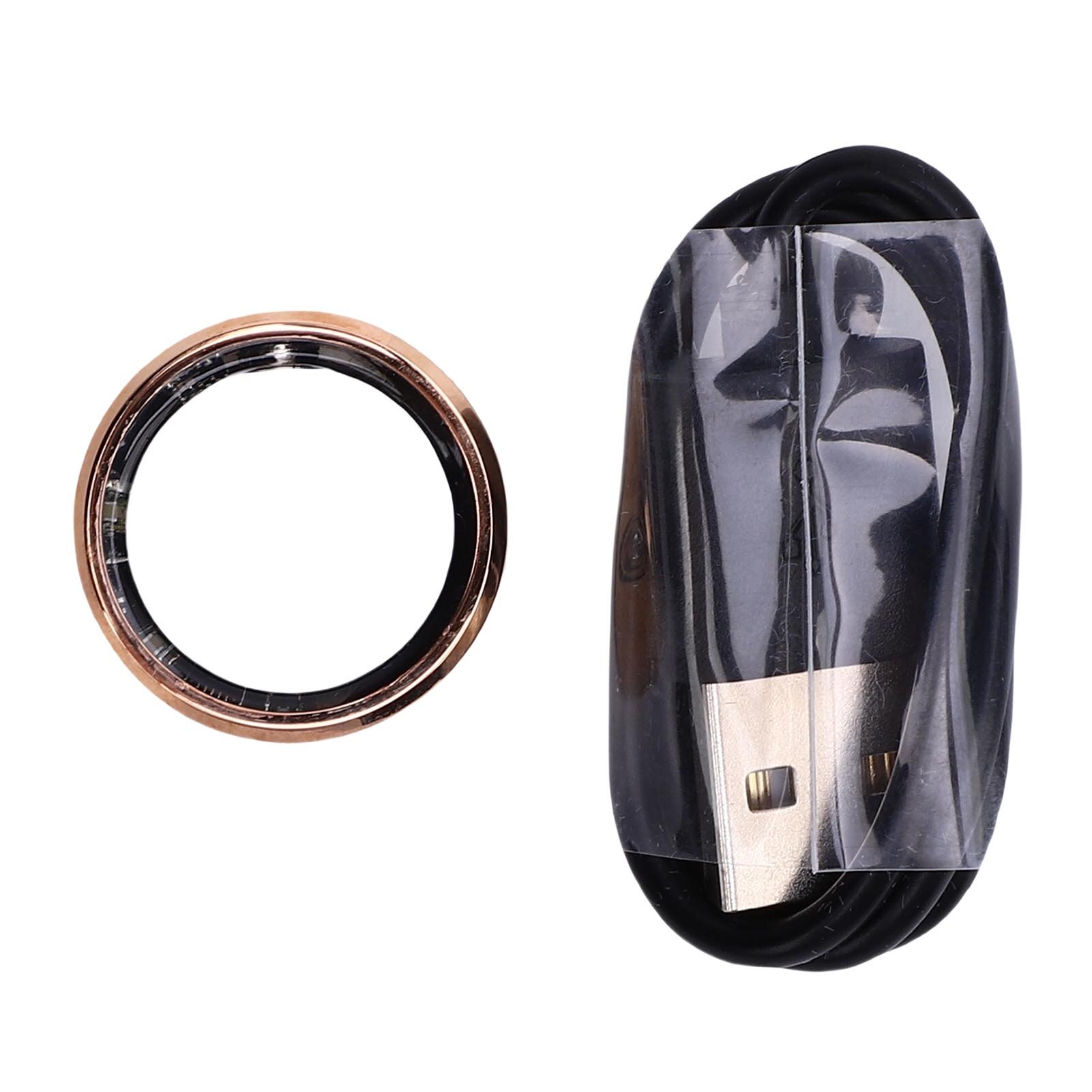 Фитнес-трекер Smart Ring с блестками, Bluetooth, пультом дистанционного управления, защитой от воды IP68, шагомером для бега и ходьбы, золотистый цвет #11: Внутренний диаметр: около 20,7 мм / 0,81 дюйма