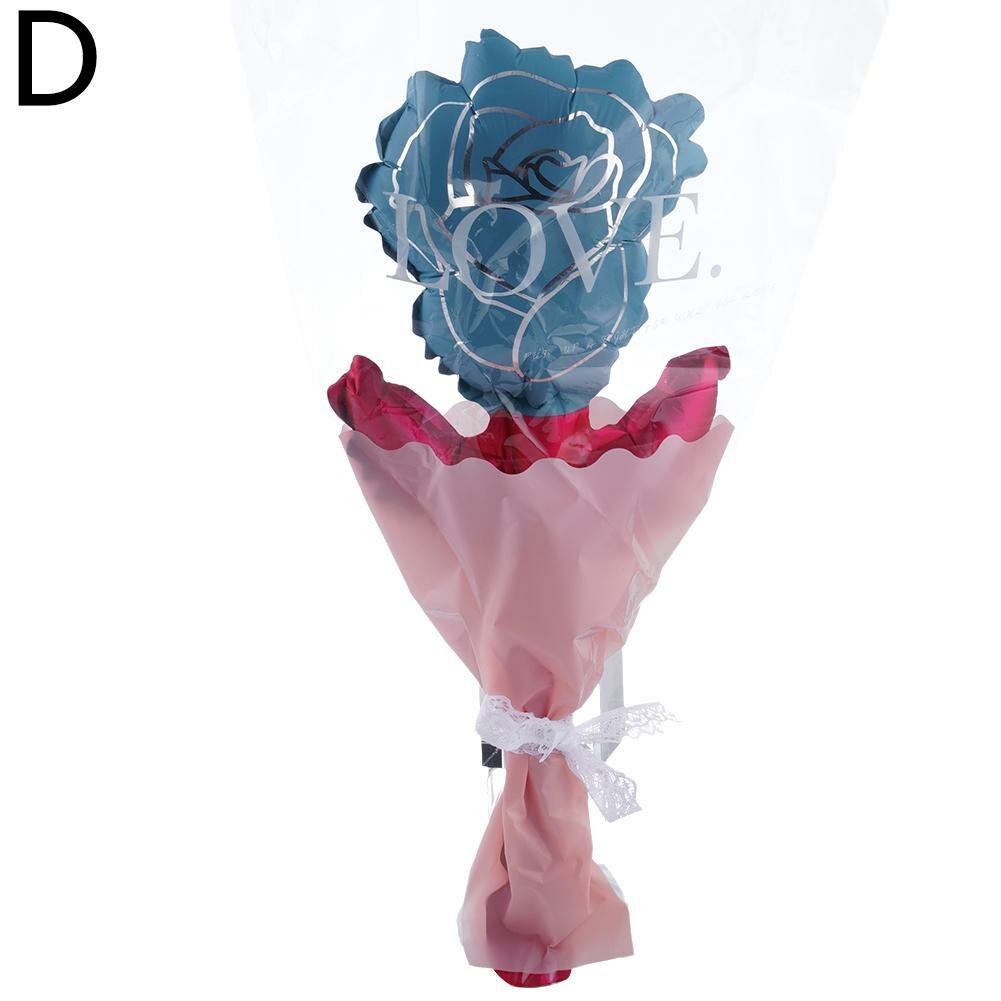 1PC Rose Balloons Flower Bouquet Aluminum Film Balloon Valentine s Diy Birthday Bouquets Gift C5K5