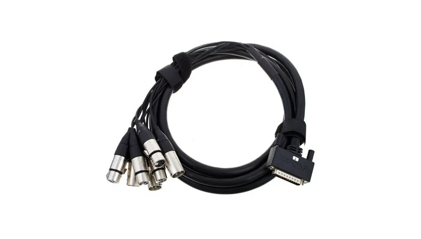 Аналоговый мультикор RME AES25-4F4M3 D-Sub 25 male - 4 x XLR3 male + 4 x XLR3 female, 3 метра