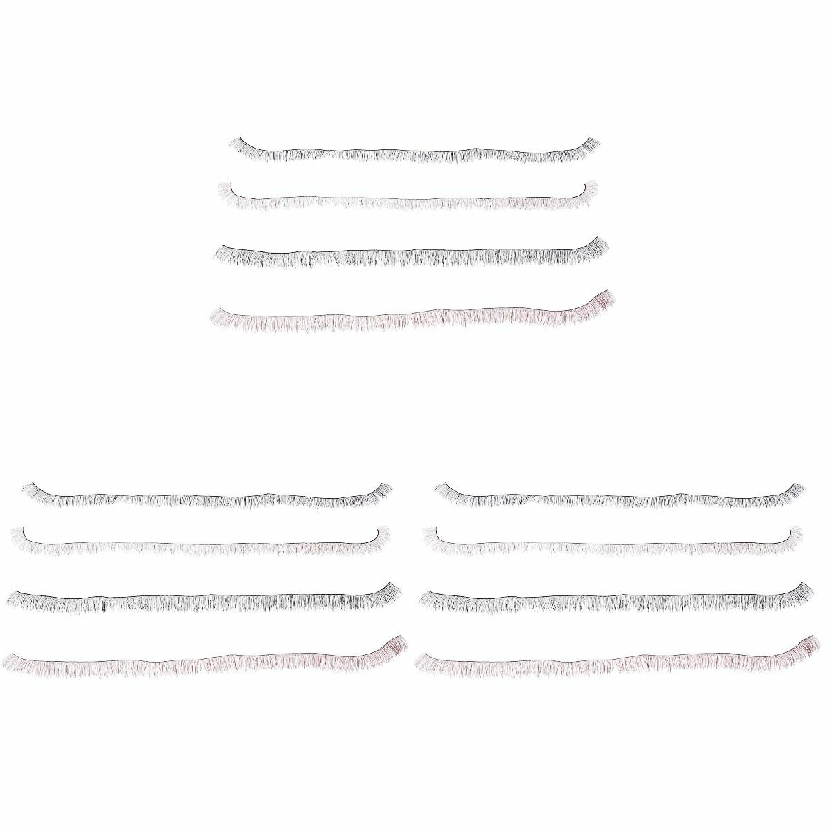 Натуральные накладные ресницы для кукол с разной длиной в наборе 12 шт