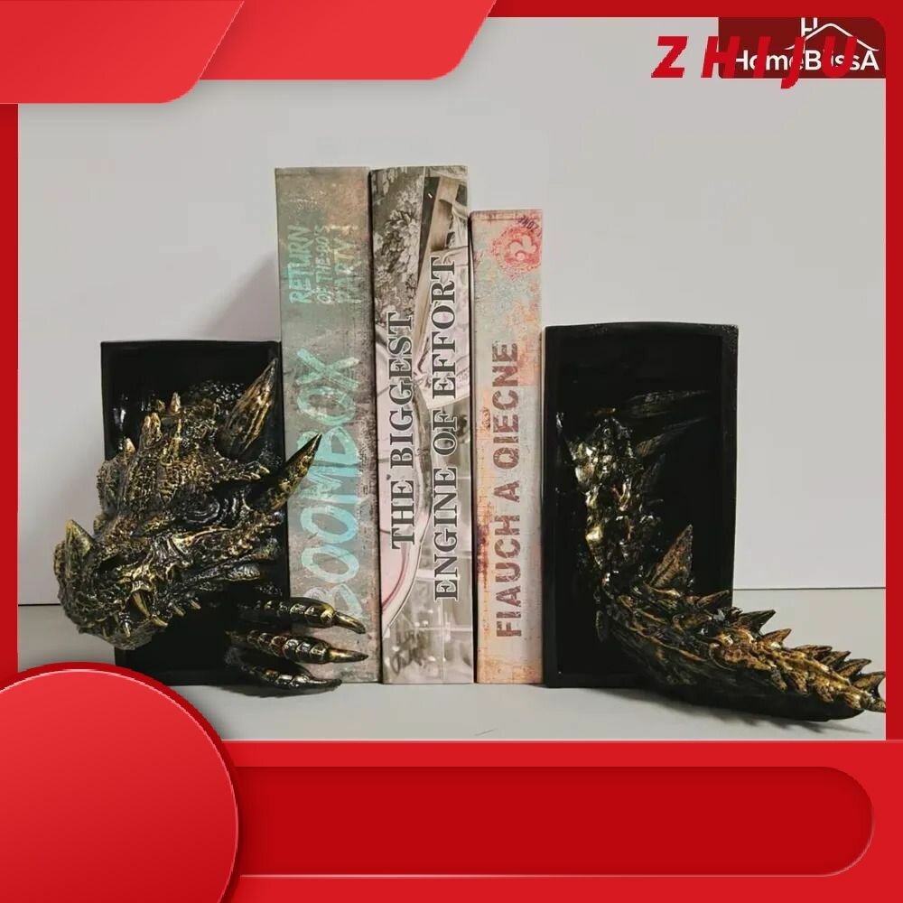 2 шт. Фантастический держатель для книги на полке в виде динозавра, декоративный держатель для книг в винтажном стиле, подставка для книг дракон, идеальный подарок для него