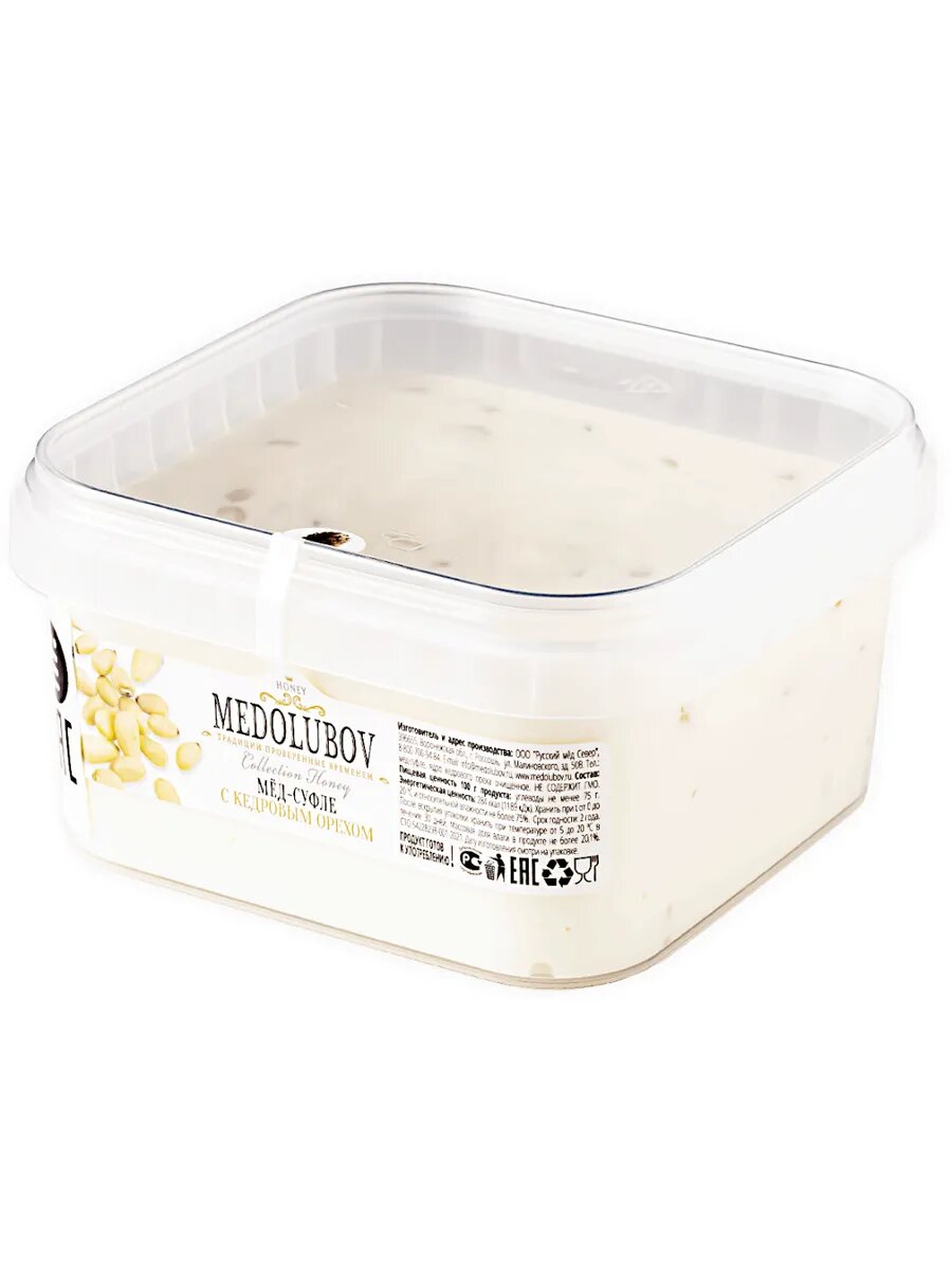 Медовое суфле Медолюбов с кедровым орехом 650мл