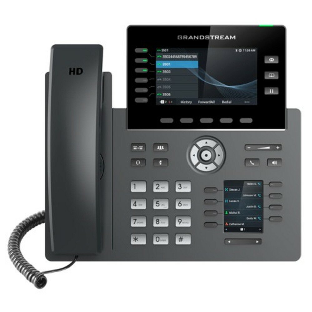 IP телефон Grandstream GRP2616, Черный, разрешение 480x272