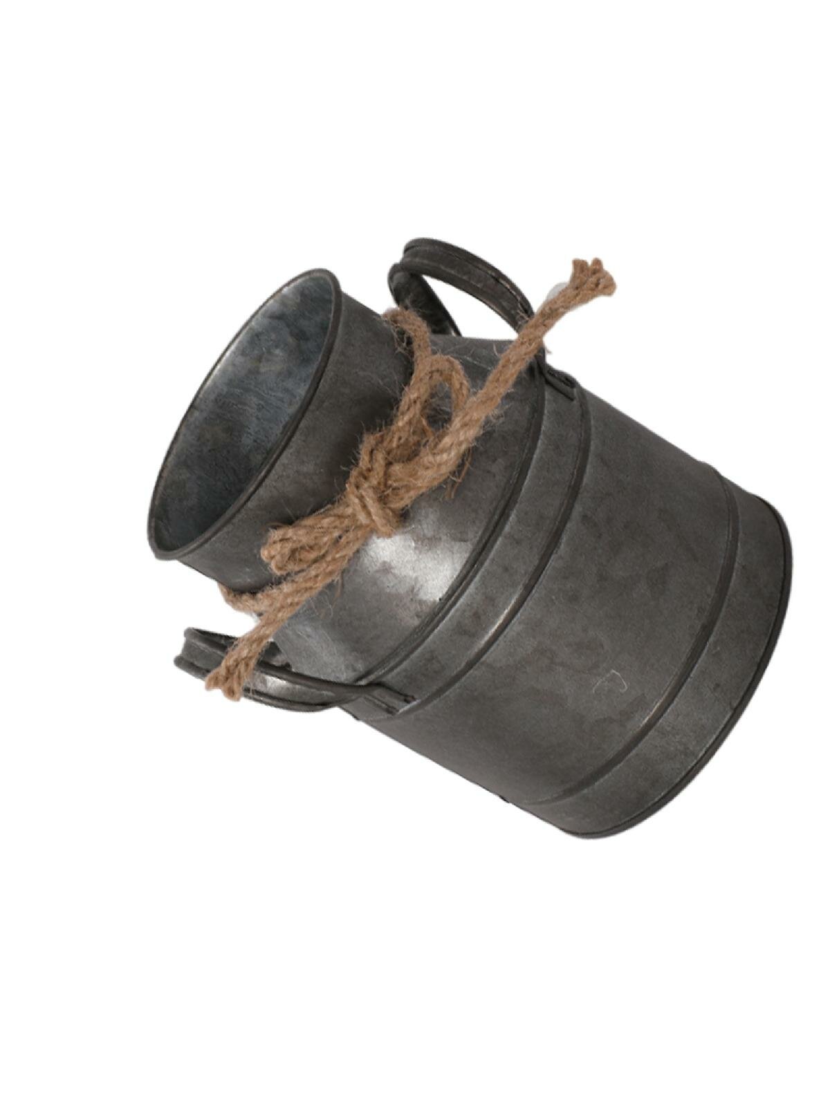 Металлическая банка для молока в деревенском стиле, деревенские примитивы, украшение домашнего сада