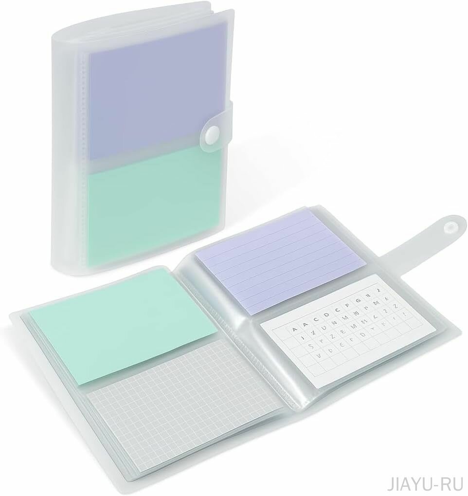 Хранилище для карточек индексов 4x6 Прозрачная папка с 50 пластиковыми листами, Биндер для флэш-карт, Защитные чехлы для записных карточек, Хранит до 200 карт, Альбом для организации документов