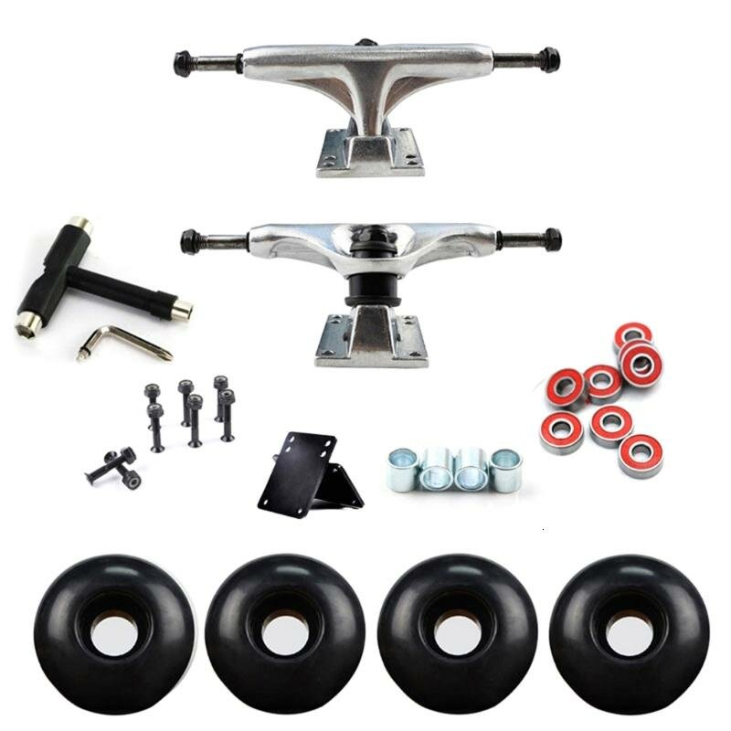 Двойные плинтусы для лонгборда, крепления, гравитационные литые задние, Серебристый кронштейн Белого цвета