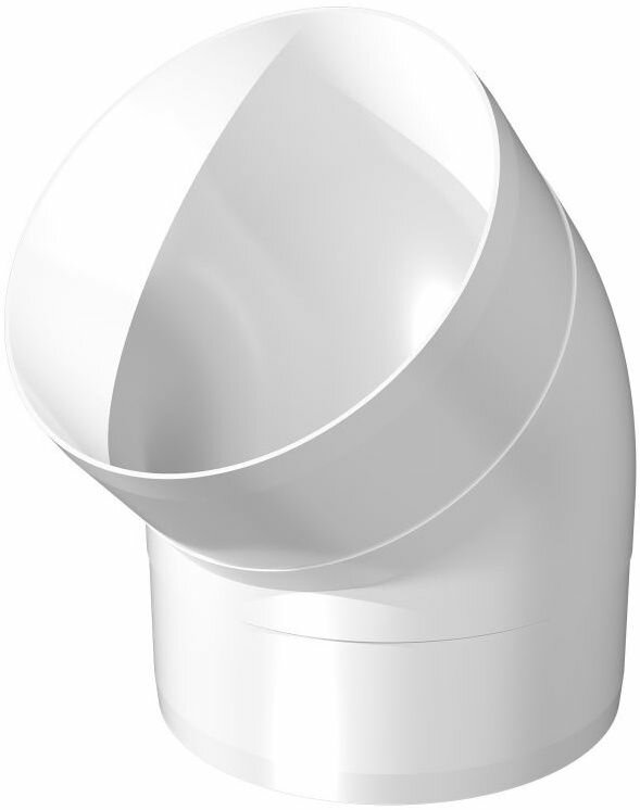 Колено воздуховода ERA круглое, диаметр 160 мм, угол 45 градусов, пластиковое