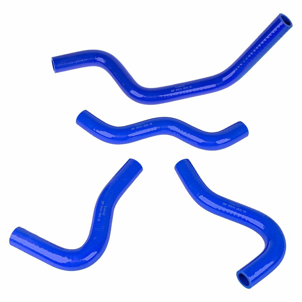 Комплект патрубков отопителя (силикон) на ГАЗ Волга 3102, 3110, 31105, 3111, Газель, Соболь