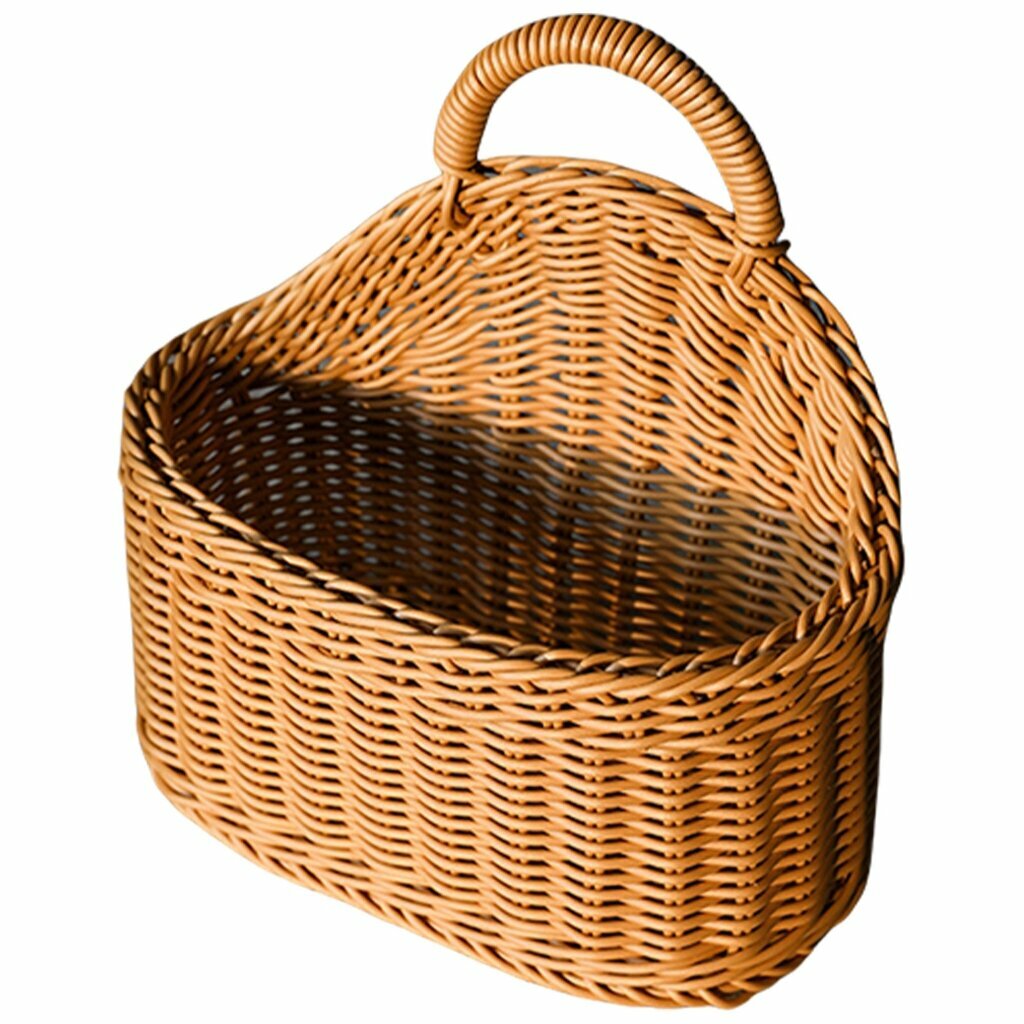 Практичная Настенная Прочная Плетеная Корзина Для Хранения Домашних Принадлежностей для Кухни Ванной Комнаты и Организации Канцелярских принадлежностей