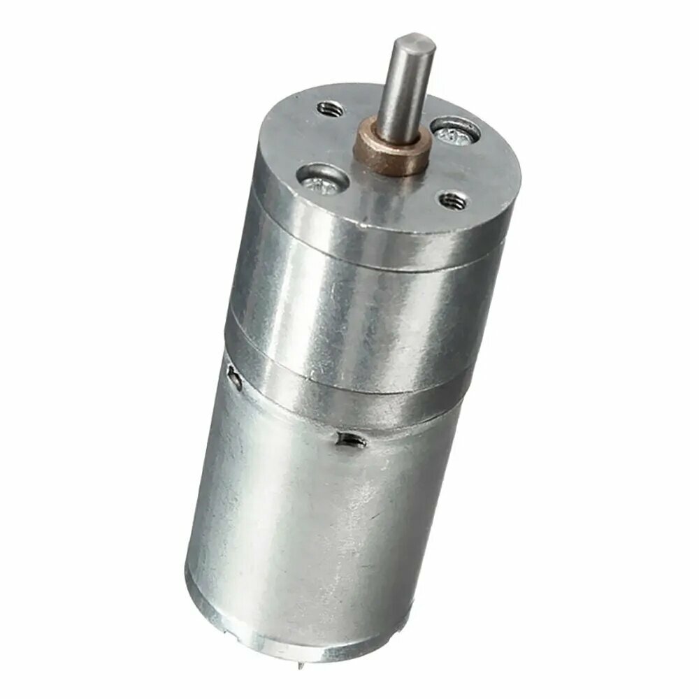 Серебряный миниатюрный электродвигатель постоянного тока JGA25-370 с редуктором, 12В, 620 об/мин, низкоскоростной, для роботов и умных автомобилей