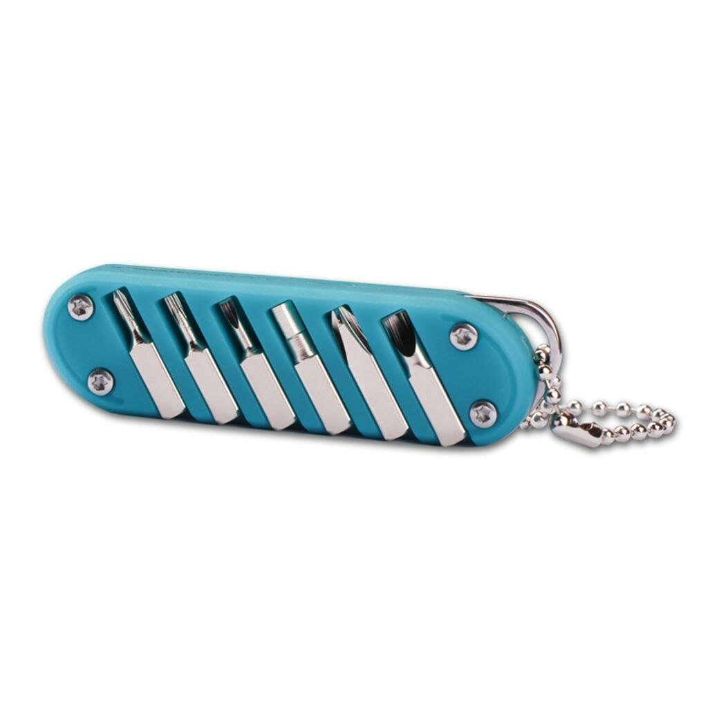 Набор ключей-ножей из нержавеющей стали с отверткой, Синий