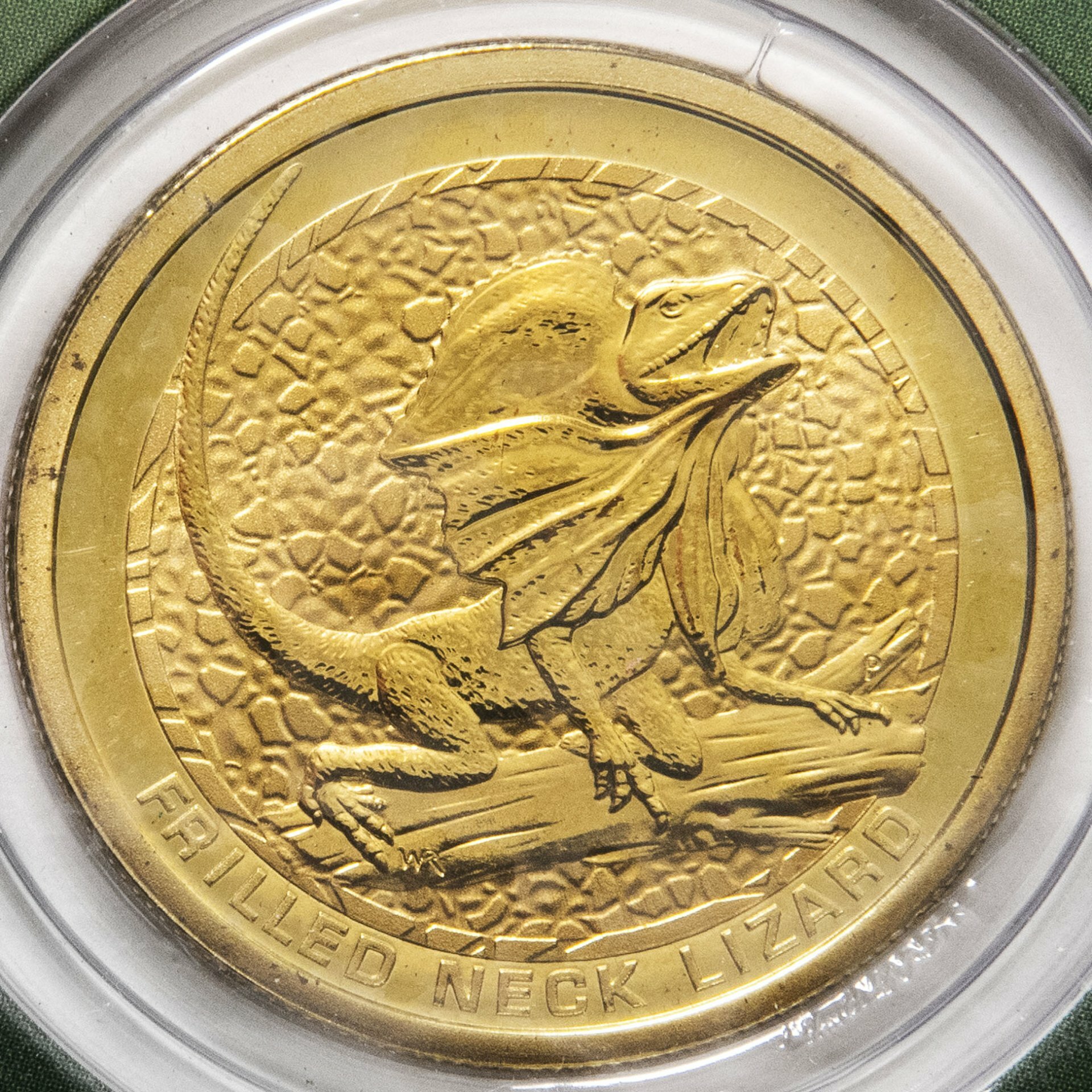 Австралия 1 доллар 2008 "Плащеносная ящерица", Алюминиевая бронза, в сохранности UNC