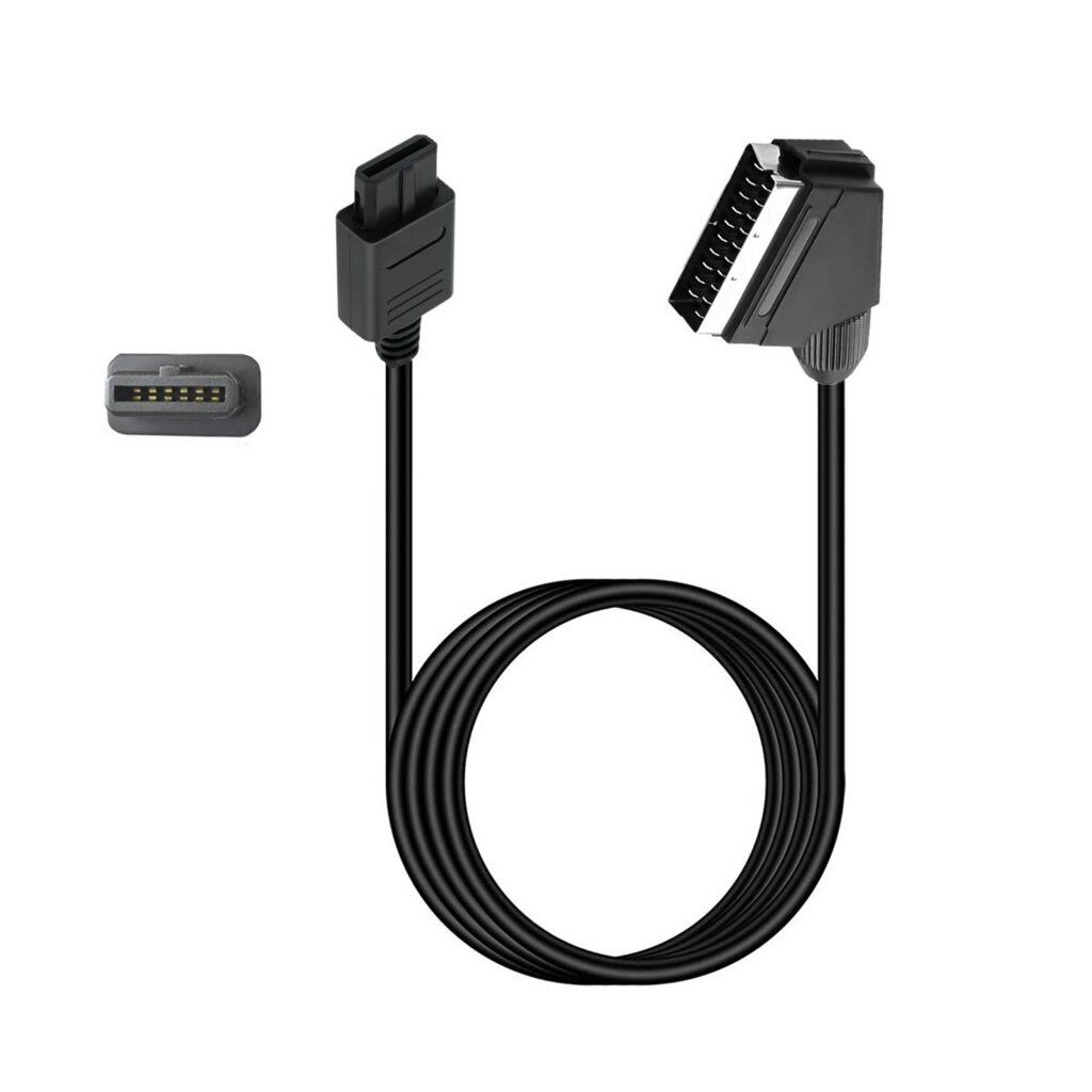 Гибкий 180-сантиметровый кабель SCART для подключения ретро-консолей N64 NTSC